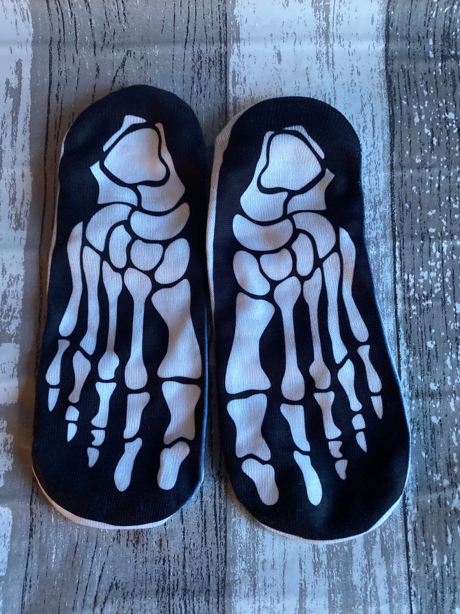 Skeleton feet no show socks – Sock Ink